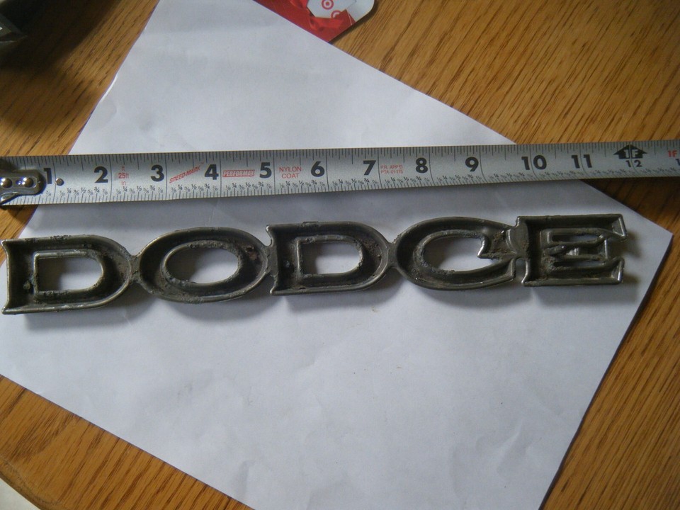 Vintage DODGE Truck, Car, Van, MOPAR Metal Insignia, Emblem Name Plate ...