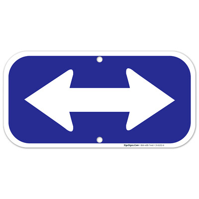 Both Side Blue Board Arrow Sign, | eBay
