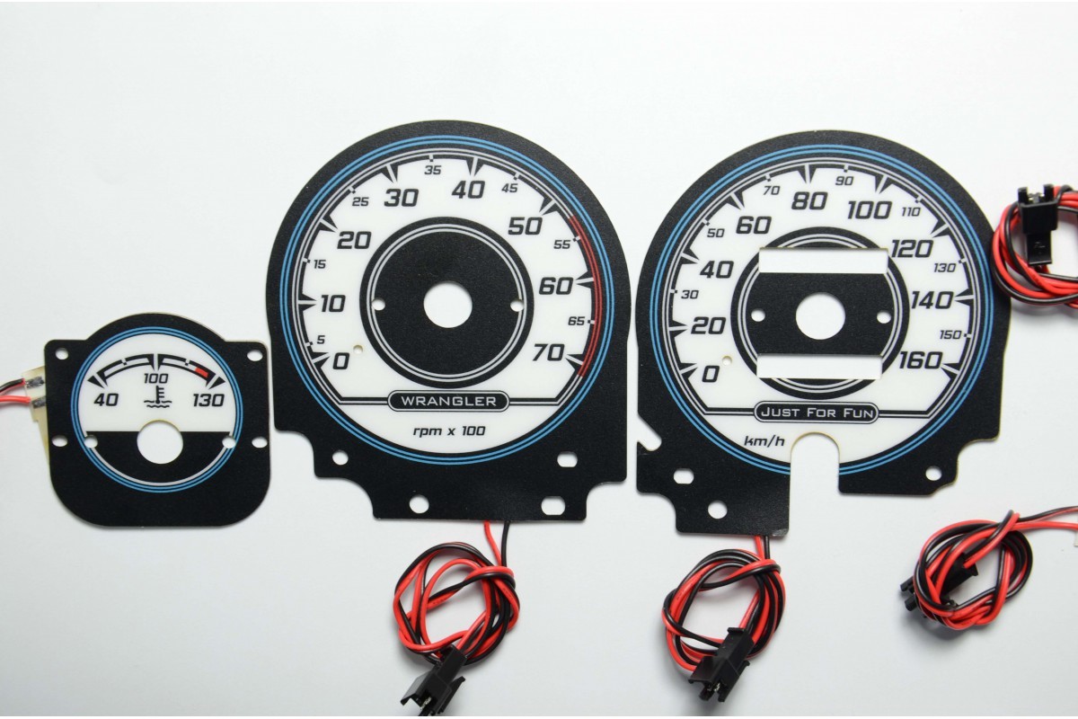 Jeep Wrangler Yj Design 1 Glow Gauge Plasma Dials Speedometer Shift ...