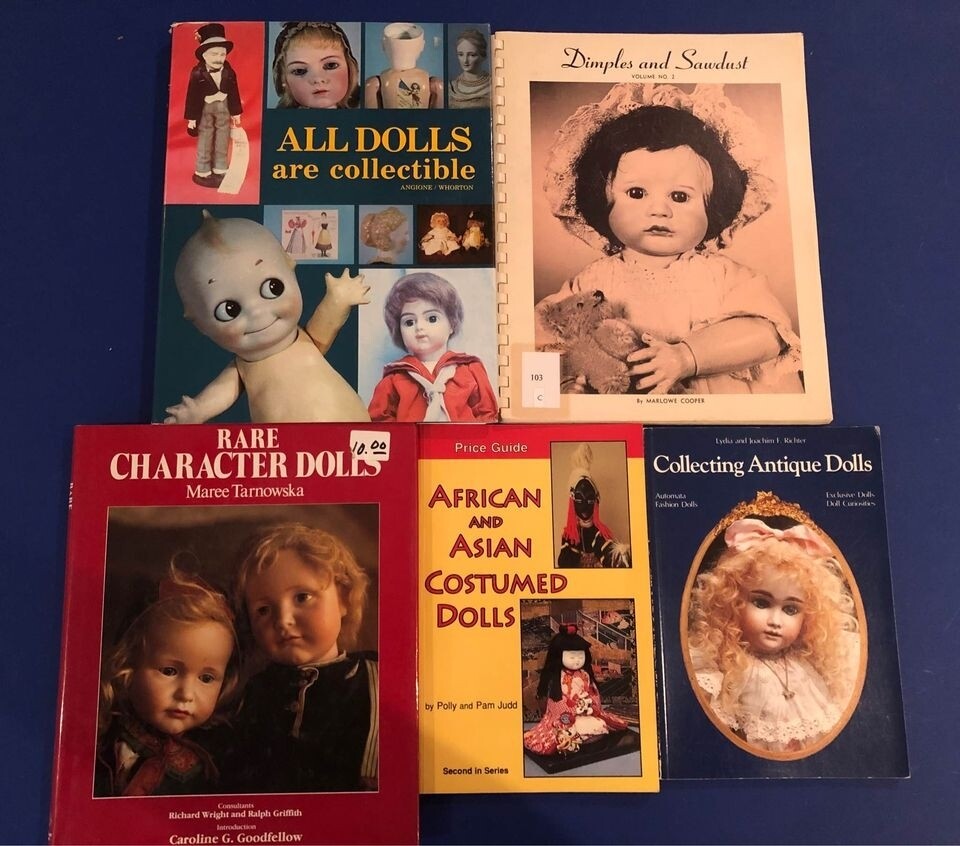5 Antique Doll Books - All Dolls, Dimples & Sawdust, Character, African ...
