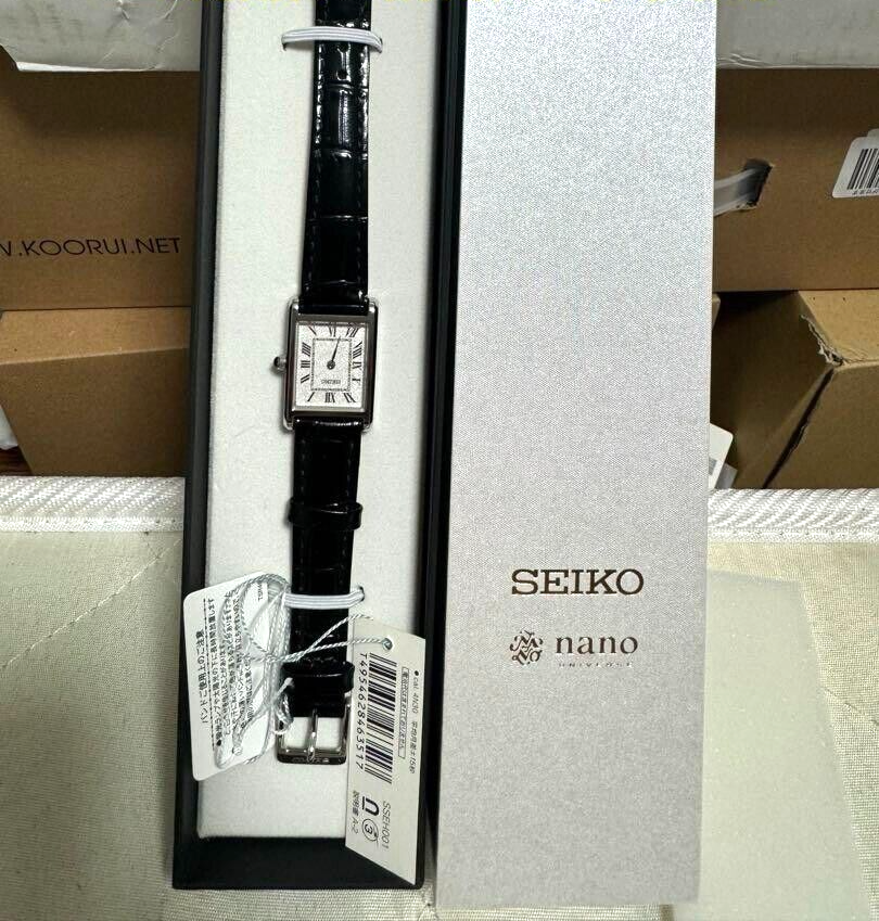 SEIKO SSEH001 nano universe Collaboration Women's Watch Silver Black ...