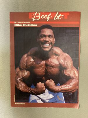 Beef It Mike Christian Bodybuilding Muscle Photo Taken From Magazine | eBay