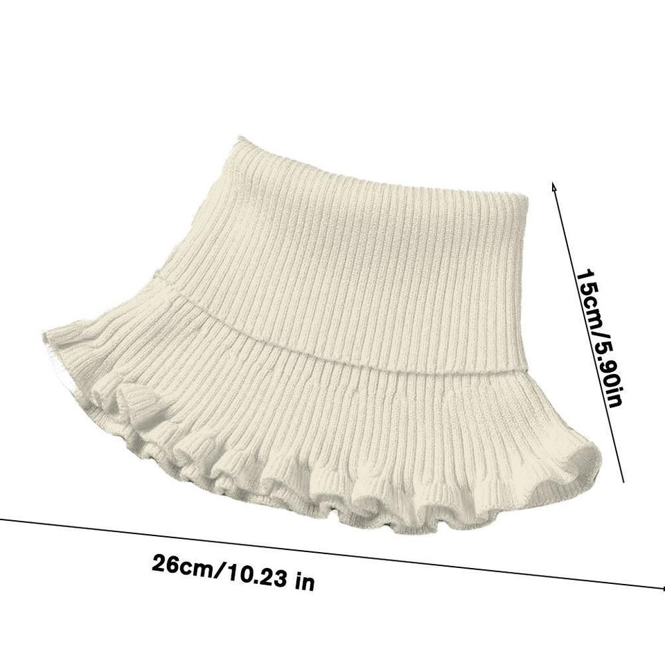 Womens Knitted Wool Fake Collar Warm Protective Neck Covers Small ...