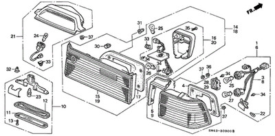 Genuine Honda Housing L 34156-SM4-A02 | eBay