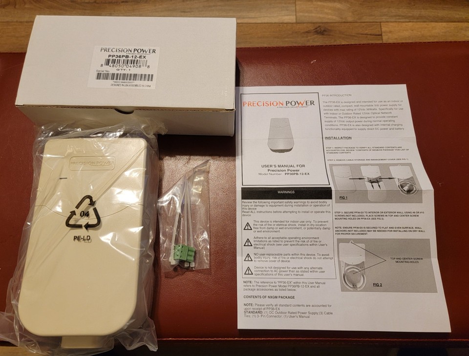PRECISION POWER PP36PB-12-EX FTTx ONT POWER SUPPLY NIB | eBay