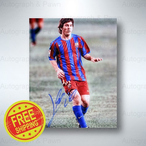 Lionel Messi 8x10 SIGNED AUTOGRAPH RARE PHOTO SIGNATURE REPRINT FREE ...