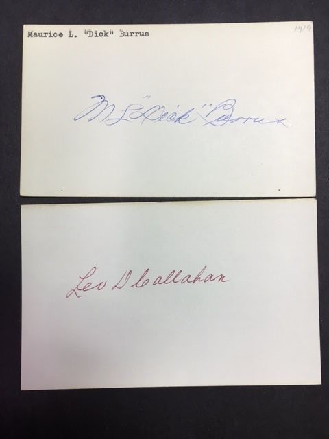 Leo Callahan 1913 Debut Dodgers/Phillies Signed Index Card JSA ...