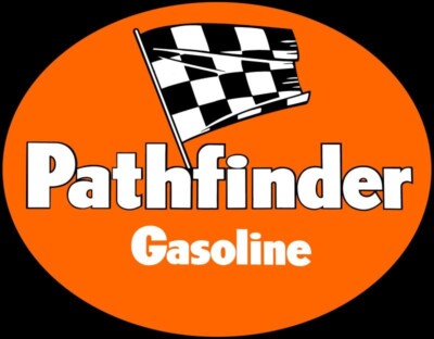 Pathfinder Gasoline NEW Sign 40" Wide Oval Diecut Style USA STEEL XXL ...