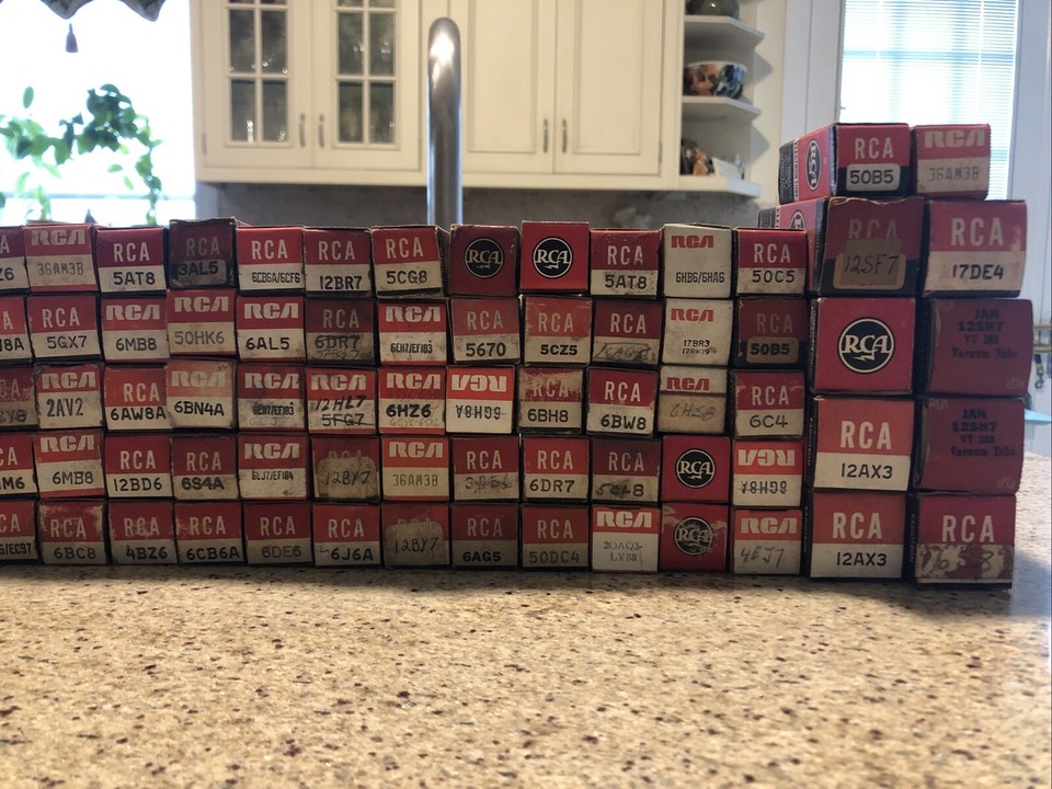 New NOS Boxed (100) RCA GE Lot Vacuum Tubes for Radio Receivers ...