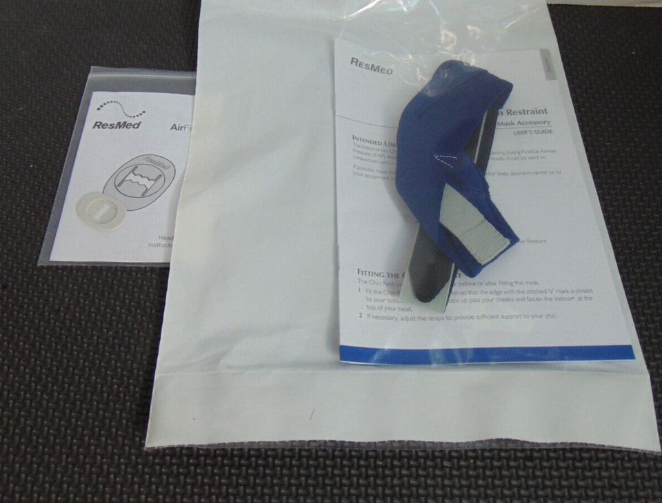 FACTORY SEALED RESMED CHIN RESTRAINT #16015 OEM w/ headgear clip ...