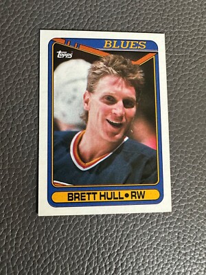1990-91 Topps Hockey Card Brett Hull St. Louis Blues #77 | eBay