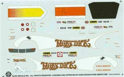 Slixx 1098 Moby Dick Corvette F/C-Ezra Boggs 1/24 Drag decal | eBay