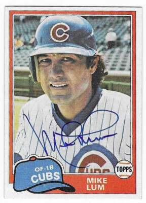 MIKE LUM 1981 TOPPS TRADED AUTOGRAPHED SIGNED # 795 CHICAGO CUBS | eBay