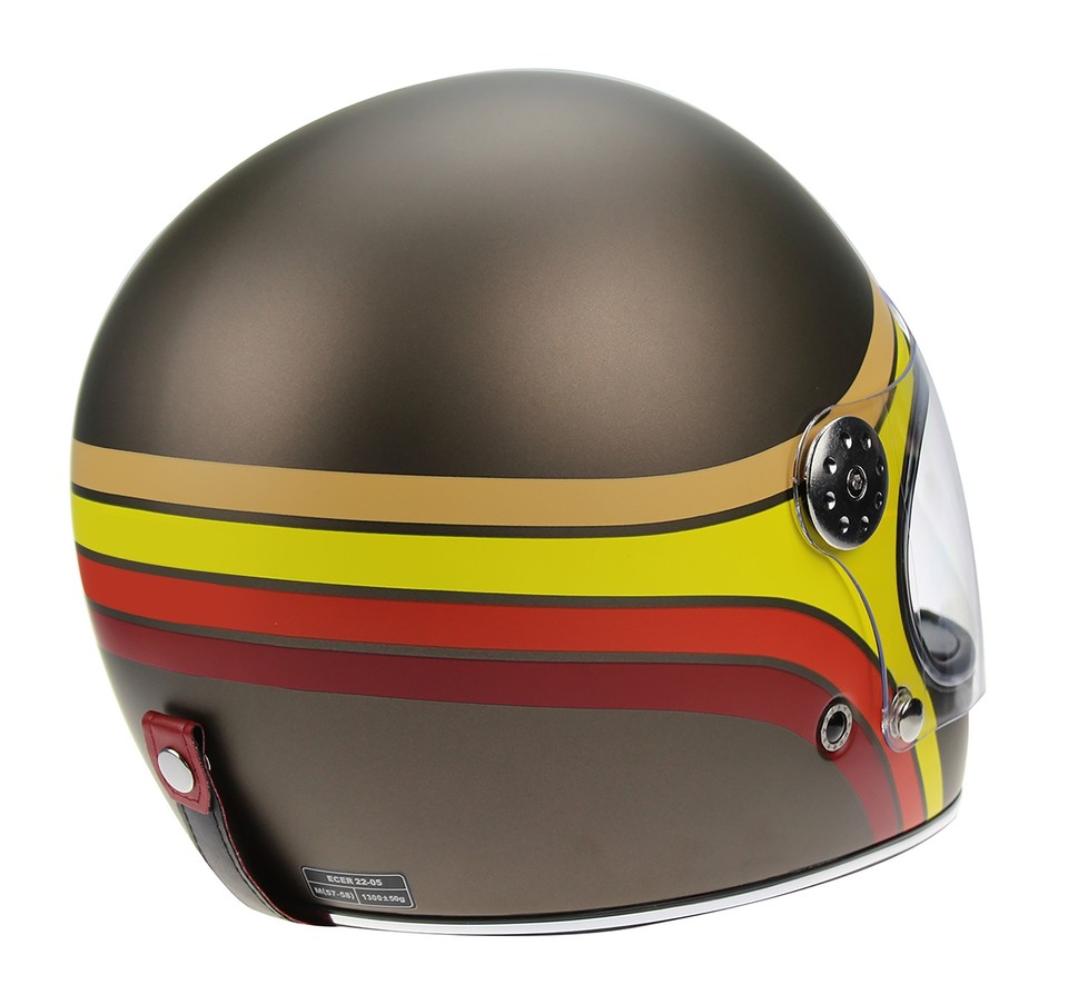 ViPER F656 Vintage Full Face Motorcycle Retro Helmet Fibreglass Free ...