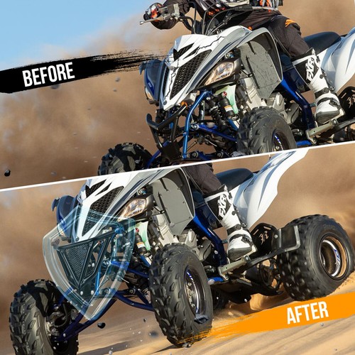 New Front Iron Bumper Grab Bar Black for ATV Yamaha Raptor 700 700R ...