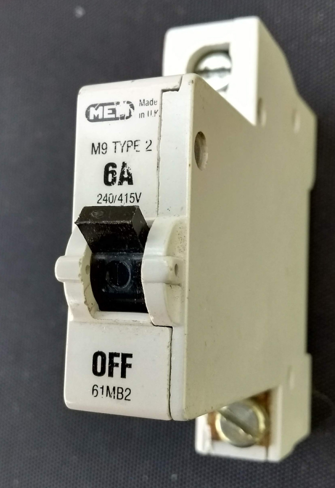 MEM/Eaton Memshield 1 S.P MCB 63A, 50A, 40A, 16A, 10A, 6A Type 2 BS3871 ...