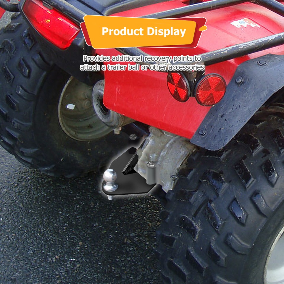 1997-2018 Honda 250 Recon TRX ATV Ball Hitch | Black | Stainless Steel ...