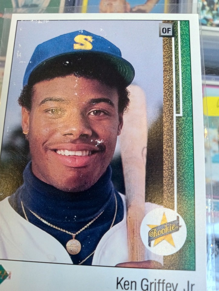 1989 Upper Deck Ken Griffey Jr. #1 Rookie RC, ERROR MISPRINT RARE ,Back ...