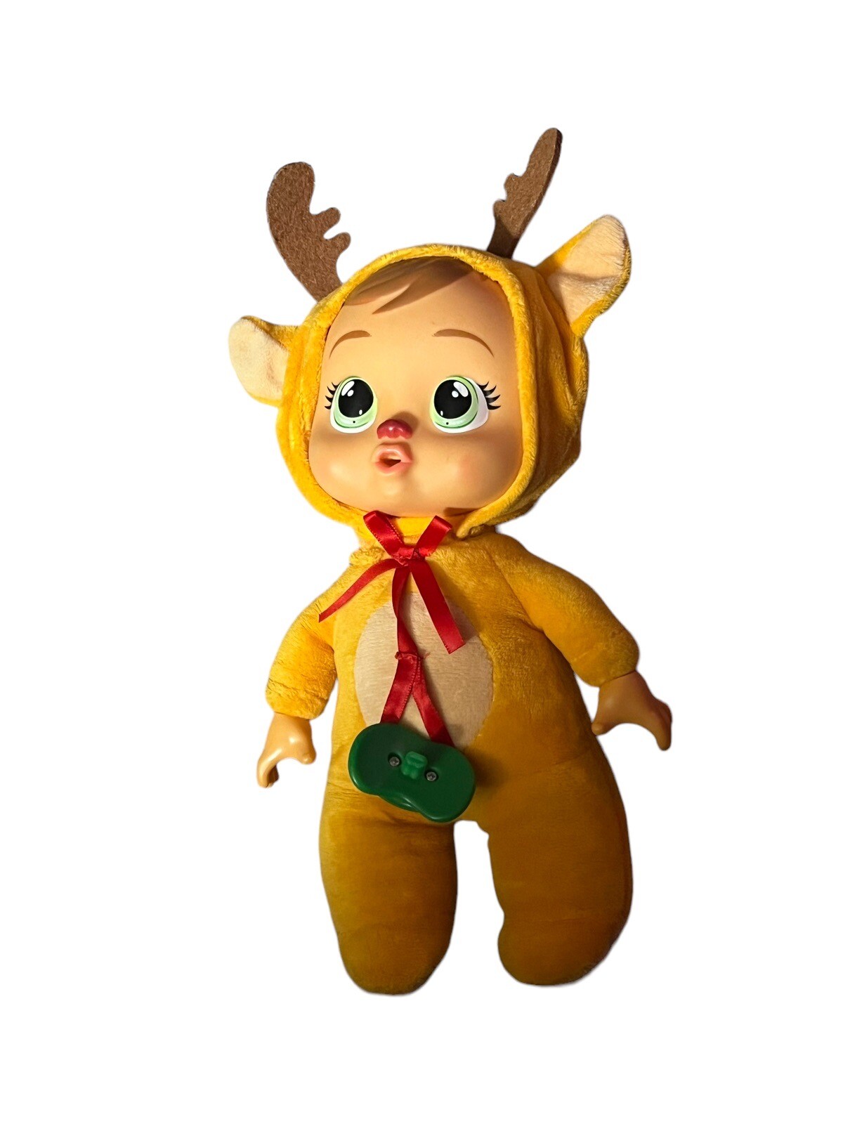 Cry Babies Tiny Cuddles Ruthy Reindeer 9” Plush Baby Doll Figure Cries ...