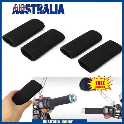 4 PCS Motorbike Hand Grip Cover Slip on Foam Anti Vibration Handlebar ...