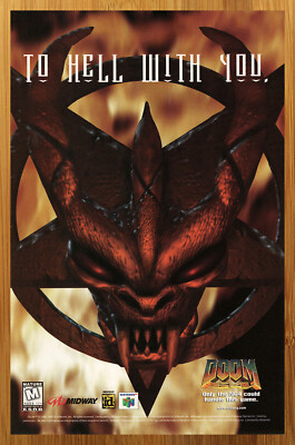 1997 DOOM 64 Nintendo 64 N64 Vintage Print Ad/Poster Authentic Official ...