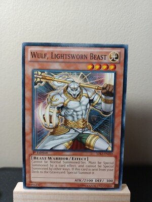 Yu-gi-oh! Wulf, Lightsworn Beast SDLI-EN010 Common 1st Edition NM | eBay