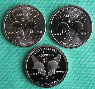 2016 PDS Sacagawea Dollar Native American Code Talkers BU/Proof Golden ...