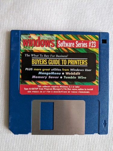 PC Floppy Disk - Windows User Software Series #23 | eBay
