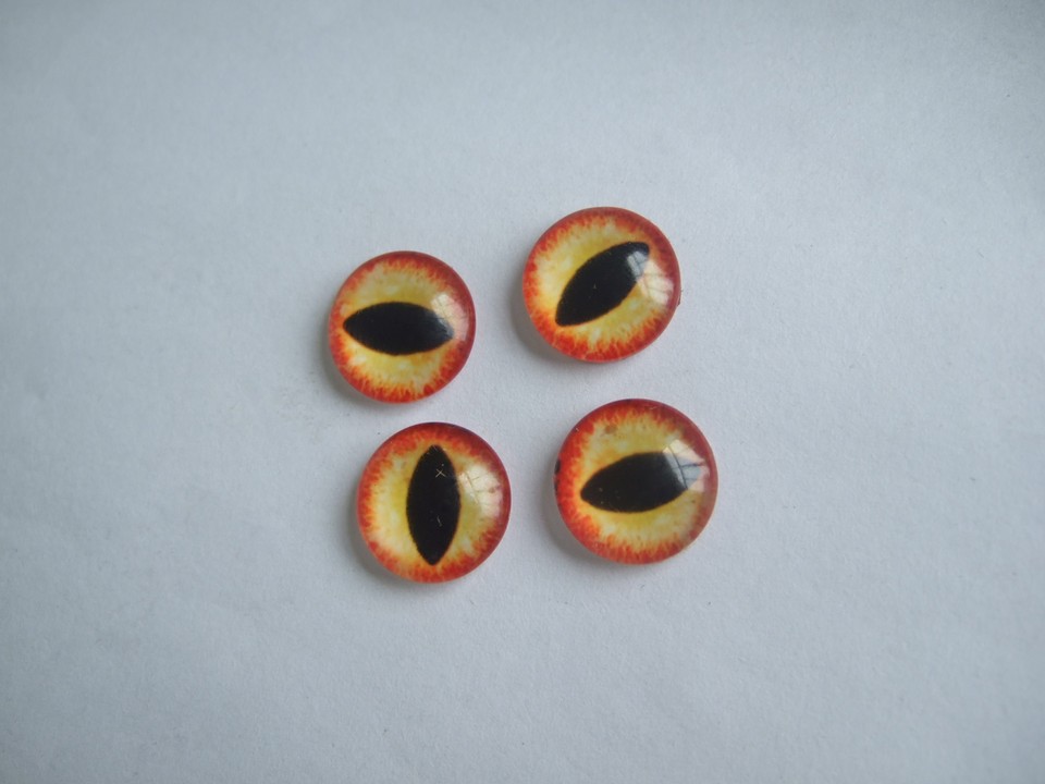 20pcs 12mm Round Dragon Eyes Glass Cameo Cabochons Jewellery Craft ...
