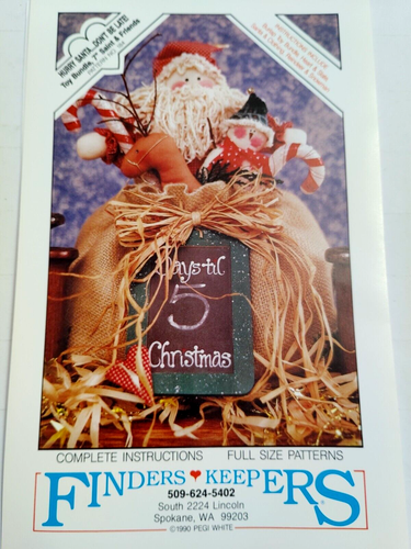 7" Doll Decor Finders Keepers Toy Bundle 184 Craft Pattern Hurry Santa ...