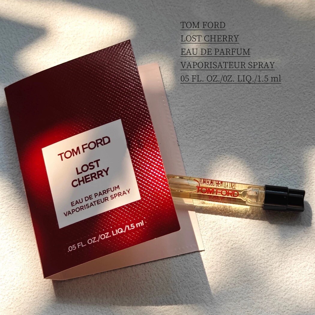 New Tom Ford Lost Cherry EDP Travel Sample Spray .05oz/1.5mL Vial On Card