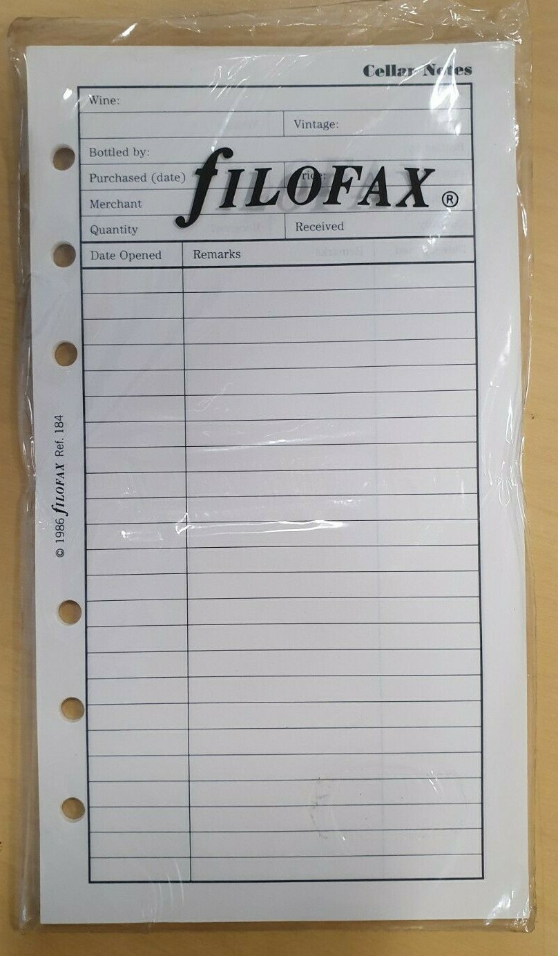Filofax personal size organiser inserts/refills - ORIGINAL 1980's STOCK ...