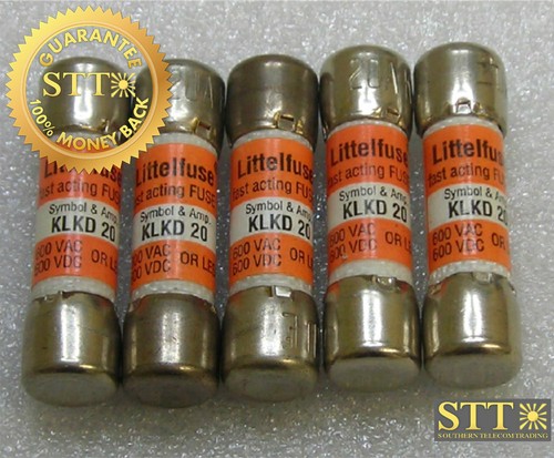 KLKD20 LITTELFUSE 20 AMP FAST ACTING FUSE (LOT OF 5) | eBay