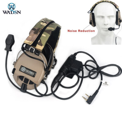 Tactical Active Pickup Noise Canceling Headset Military PTT Hunting ...