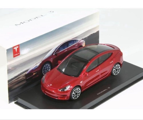 Tesla Model 3 Red Diecast 1/43 Scale Mini Car, Unboxed, Minor Packaging ...