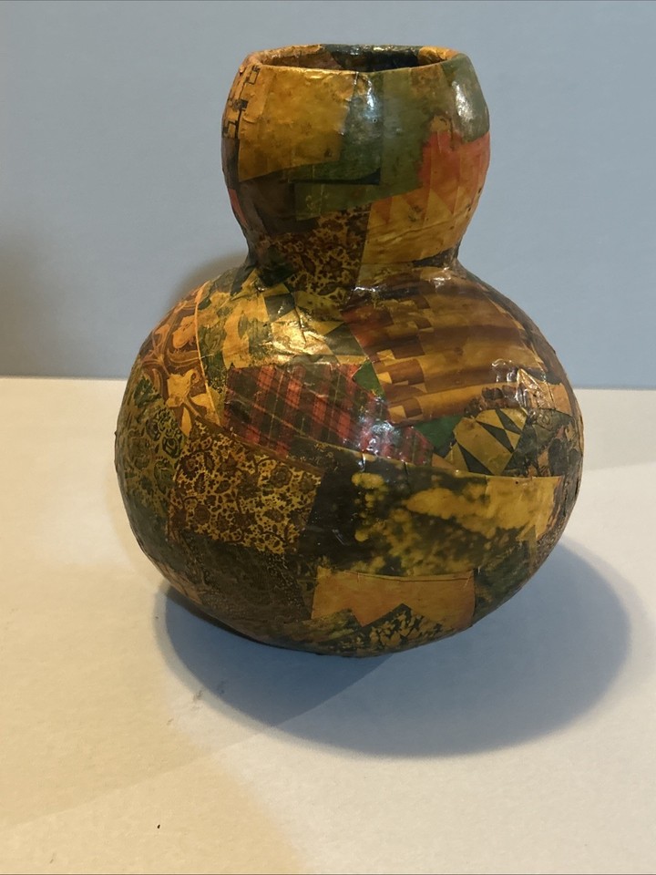 Gourd Decorated Hand Crafted Paper Mache Decor | eBay UK