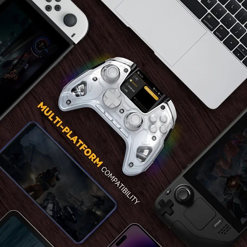 Manba One Full Color Interactive Screen Gaming Controller w/ Charging ...