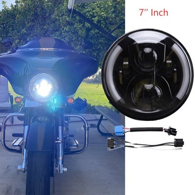 7'' Motor LED Headlight Turn Signal Lights For Harley Street Glide ...