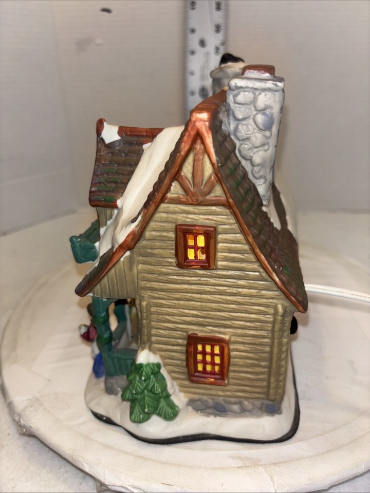 RETRO ENCHANTED FOREST "CHRISTMAS RESTAURANT" PORCELAIN LIGHTED ...