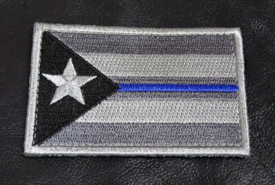 PUERTO RICO FLAG POLICE THIN BLUE LINE SWAT MORALE ACU HOOK PATCH (MTP1 ...