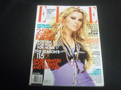 2004 DECEMBER ELLE MAGAZINE - JOSS STONE FRONT FASHION COVER - O 6967 ...
