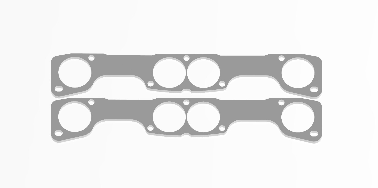 PAIR of 3/8 thick 304ss Header Flanges For Chevy Stahl Pattern-Close ...