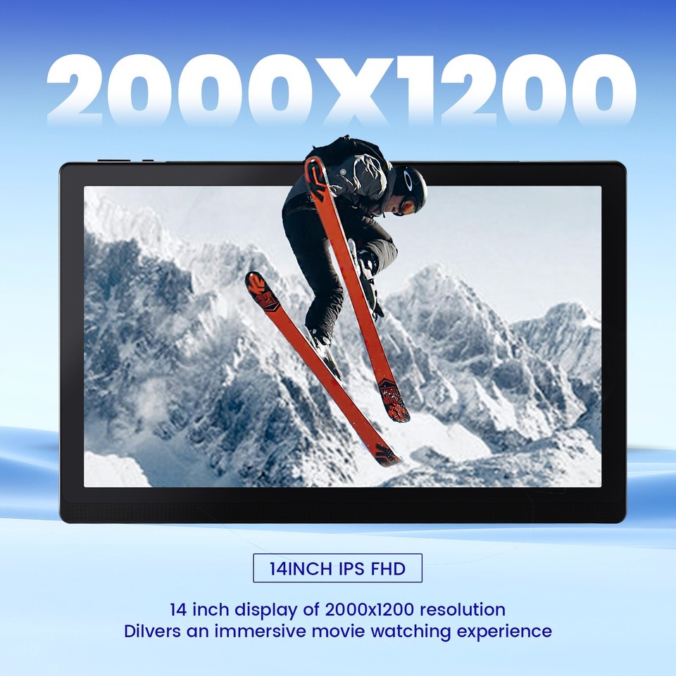 Tablet 14 inch Ultra Big Android 12 Tablets 512GB Storage 12GB RAM IPS ...