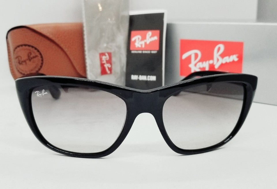 RAY BAN black/crystal grey gradient RB4154 601/32 57 sunglasses NEW IN ...