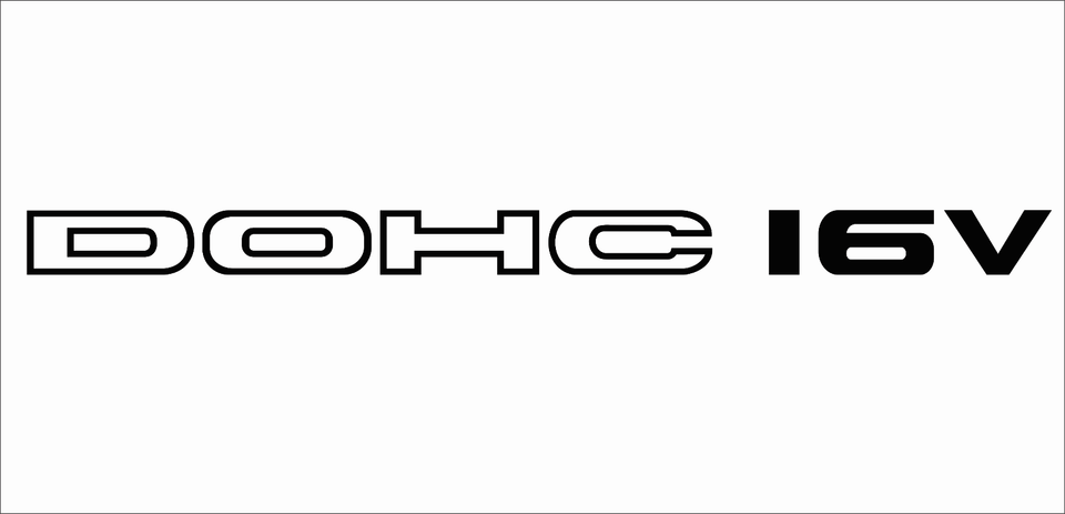 DOHC 16V Vinyl Sticker Decals - SET of 2 | eBay