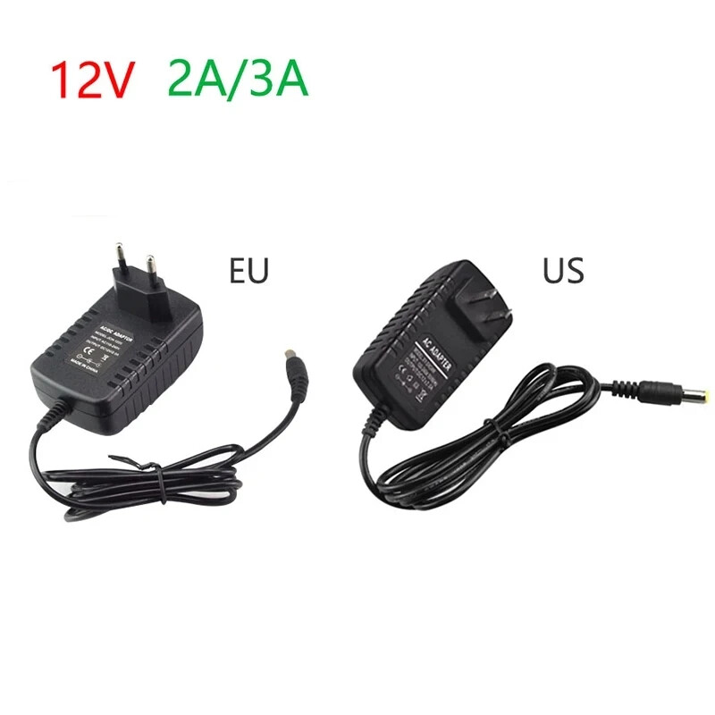 AC 110-240V To DC 12V 1A 2A 3A Universal Power Adapter Supply Charger ...