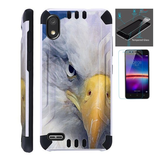 COMBAT for TCL A2X A2 Phone Case Cover + SCREEN PROTECTOR / EAGLE HALF ...