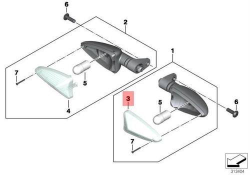 Genuine BMW K02 K03 K17 K18 K21 K22 K23 K32 K33 K42 Lamp Lens OEM ...