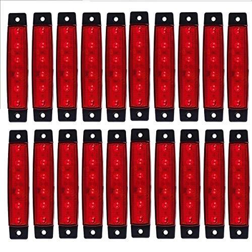 Red Led Side Marker Lightspack Of 20 6 Led 2835 Smd Clearance Lamps For ...