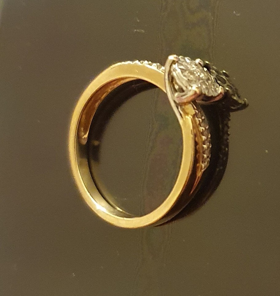 Warren James Engagement Ring 9ct Yellow Gold Diamond Size M | eBay UK